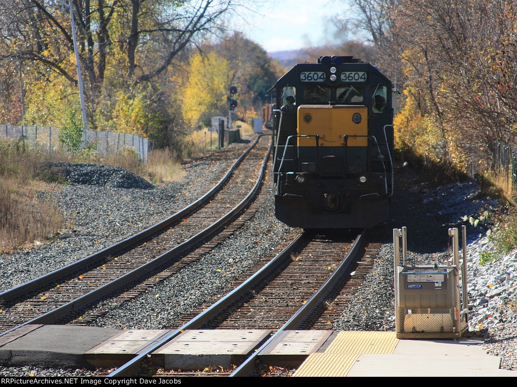HRRC 3604 on CSX Rails rolling through the Amtrak station